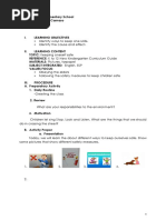 Kindergarten Detailed Lesson Plan Quarter 4-Week 9 | PDF | Teachers ...