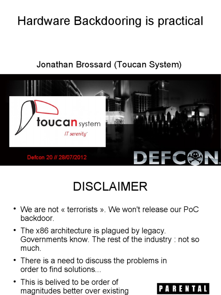 Moabi - Hardware Backdooring Is Practical - DEFCON 2012 | PDF | Bios ...