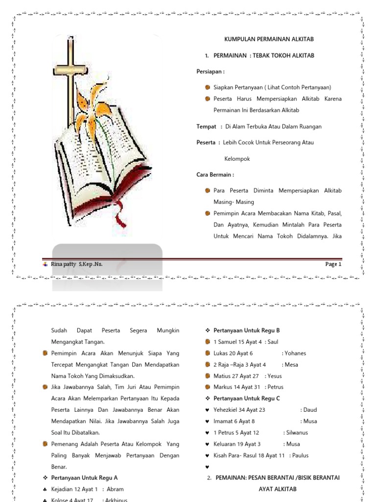 Kumpulan Permainan Alkitab | PDF