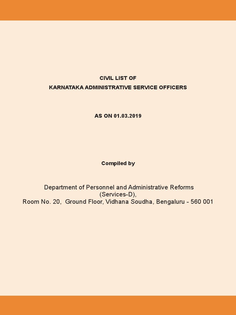 KAS Civil List 2019 | PDF