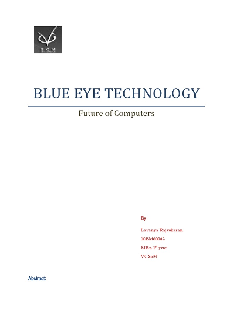 Blue Eye Technology: Future of AI Machines | PDF | Perception | Emotions