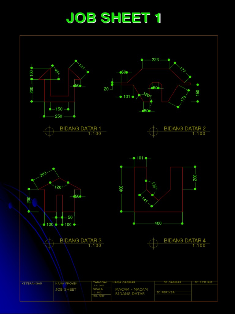 JOB SHEET Autocad Dasar | PDF