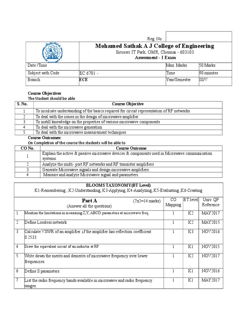 Microwave Communication Exam Guide | PDF | Microwave | Amplifier