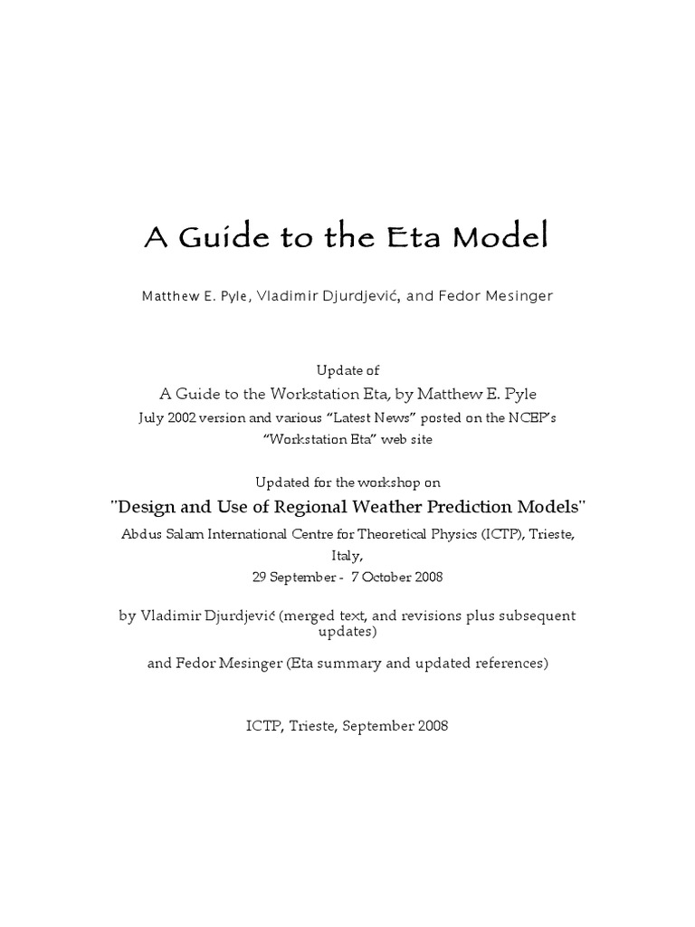 Tutorial Latihan Eta Model Pdf Library Computing Weather