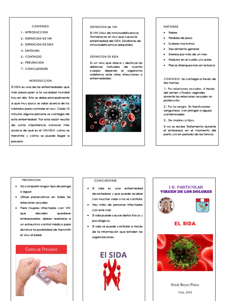 Triptico Sida | PDF | VIH / SIDA | VIH