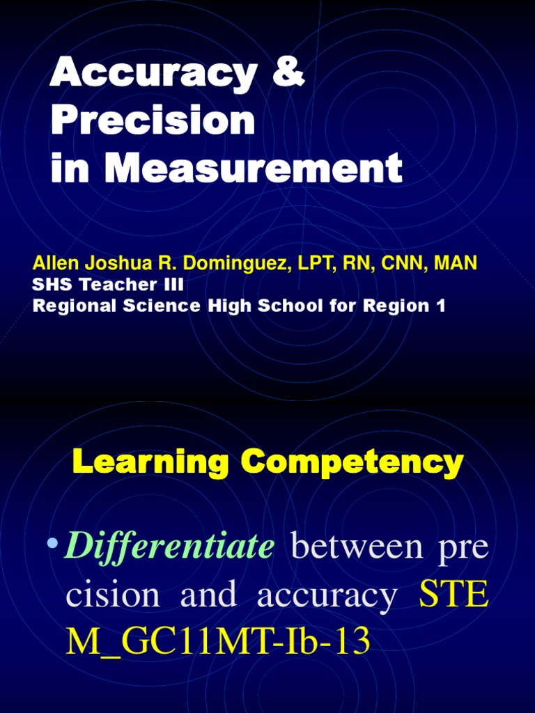 Accuracy and Precision in Measurement | PDF | Significant Figures ...
