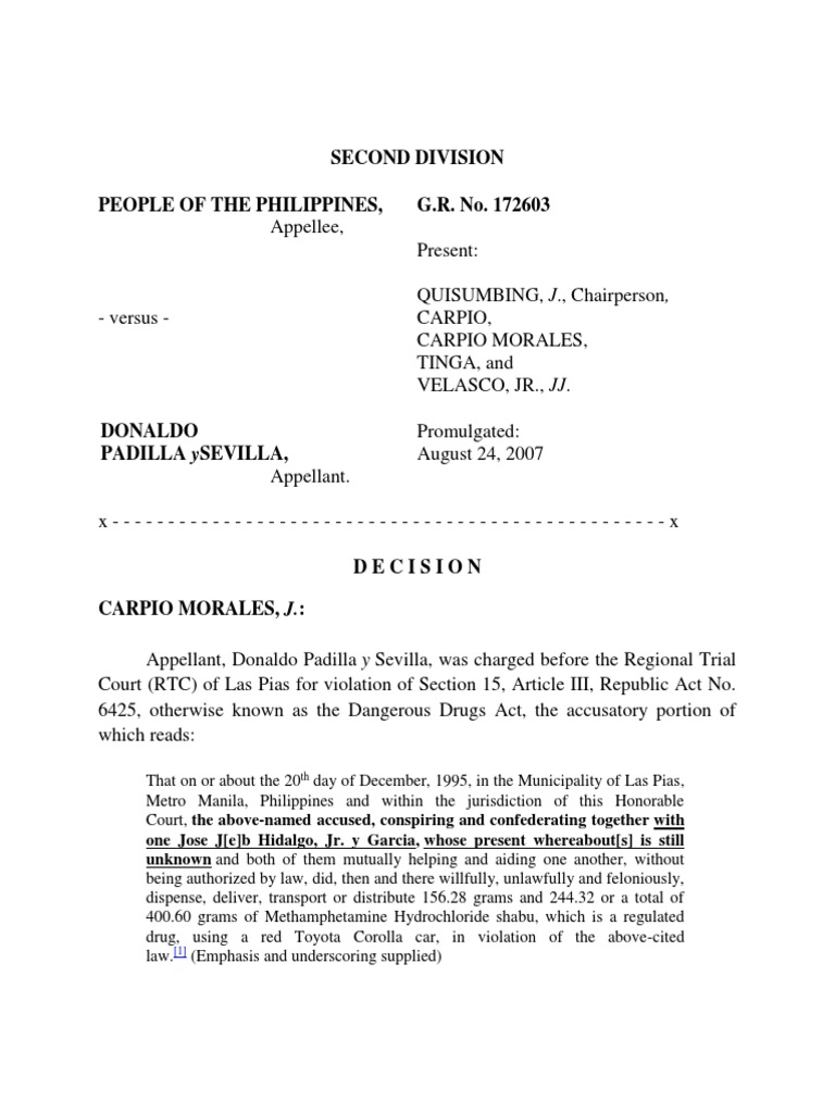 Padilla Case | PDF | Burden Of Proof (Law) | Prosecutor