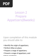 Rubric For Preparing Appetizers | PDF
