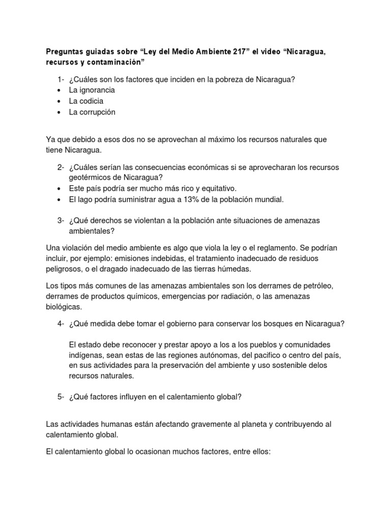 Ley 217 | PDF | Contaminación | Energía renovable