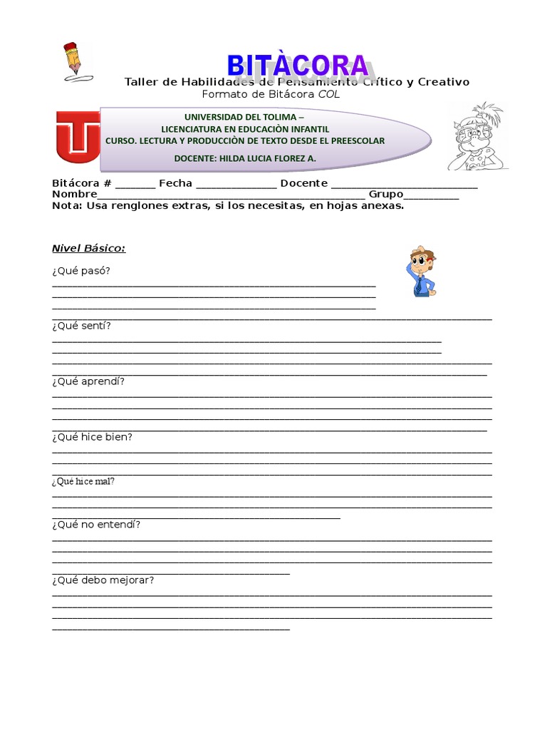 Bitacora COL | PDF | Educación de la primera infancia | Epistemología