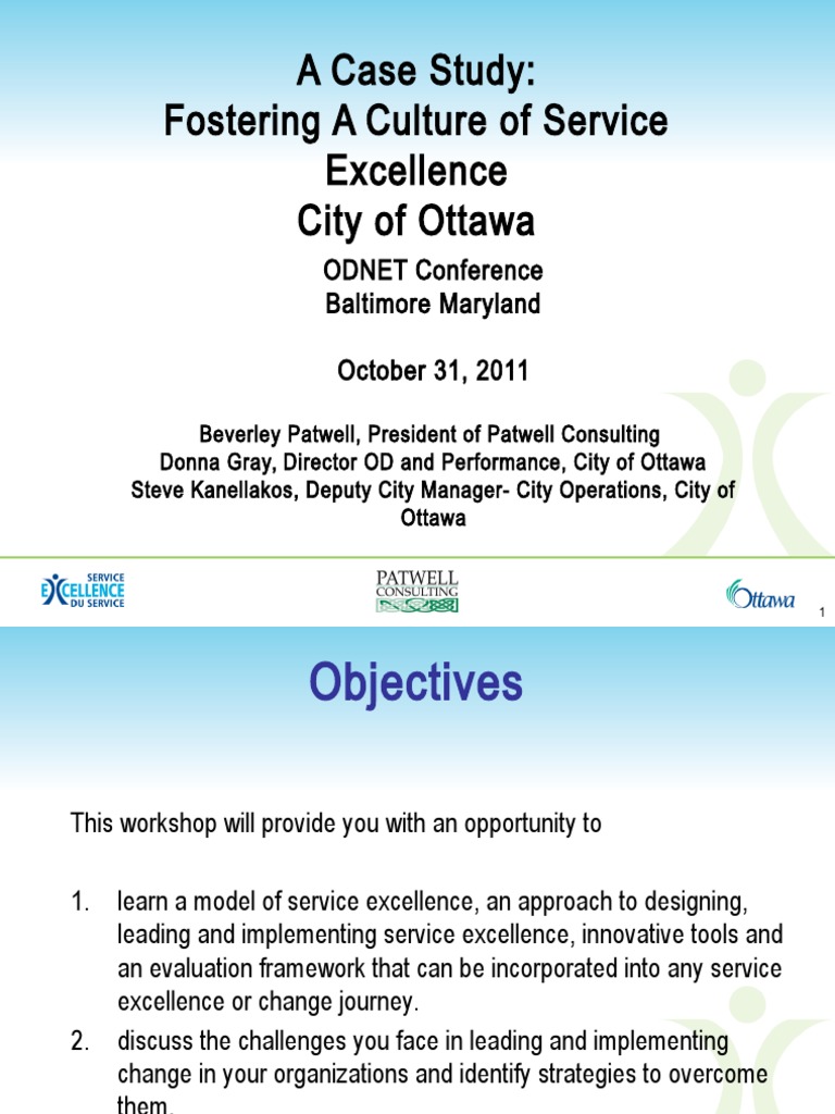 Fostering A Culture of Service Excellence Presentation | PDF ...