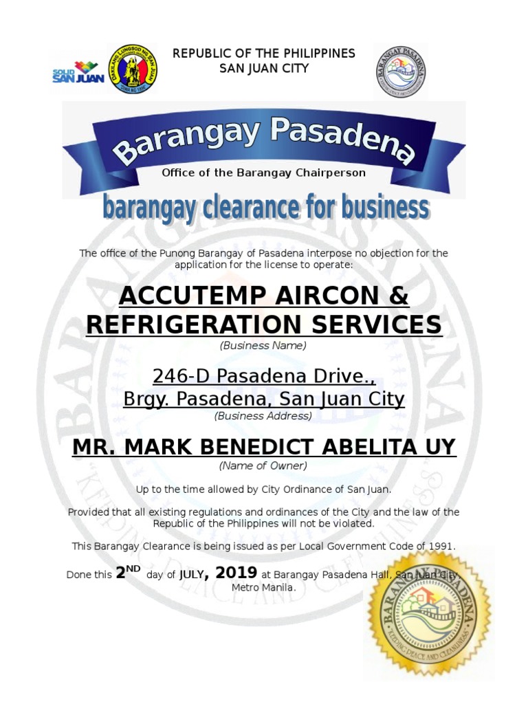 Business Permit Sample | PDF