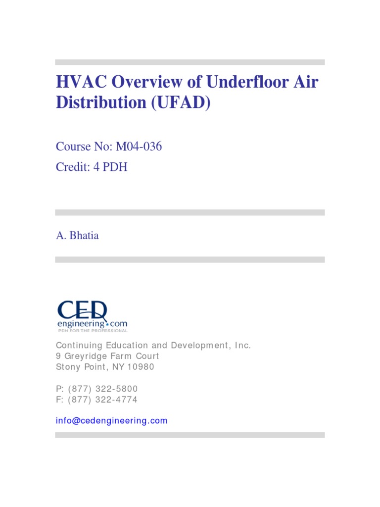 HVAC Overview of The Underfloor Air Distribution (UFAD) PDF | PDF ...