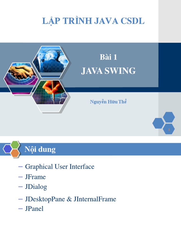 LT Java CSDL Bai 1 Frame Dialog Desktop Panel 6282 | PDF