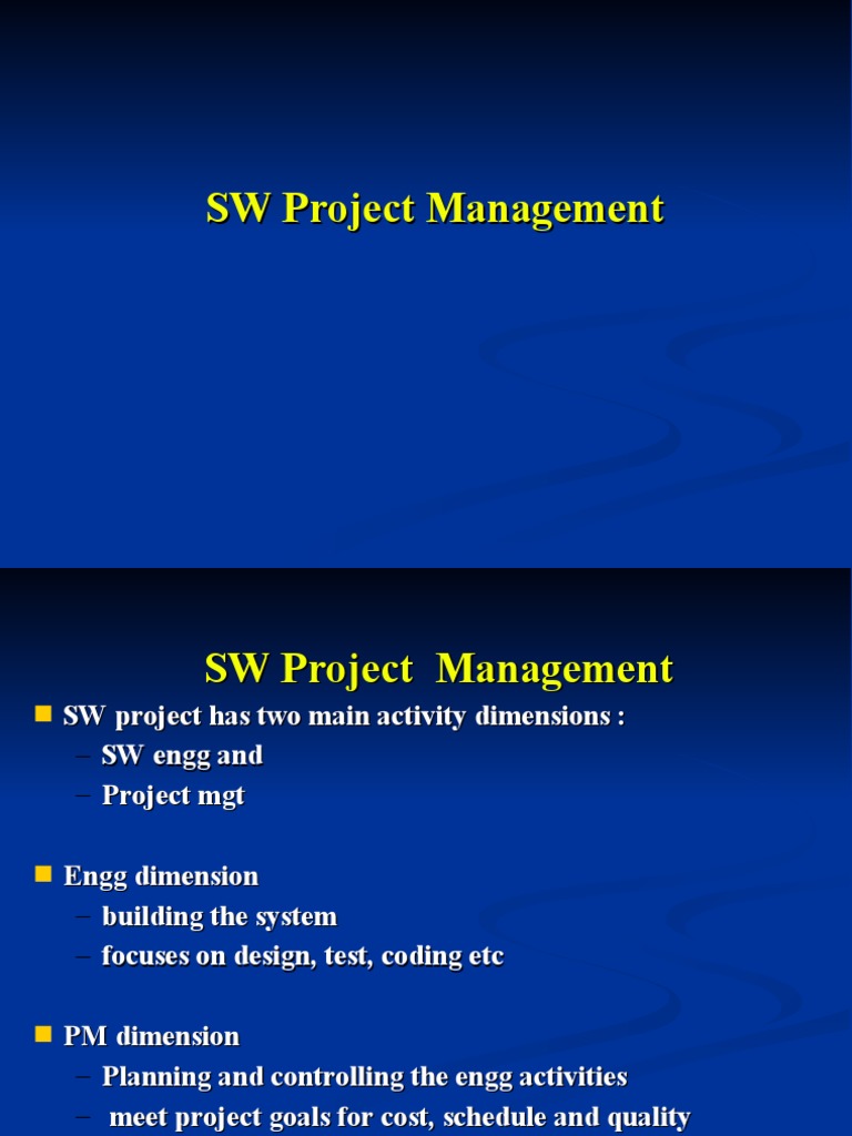SW Project Management | PDF | Project Management | Goal