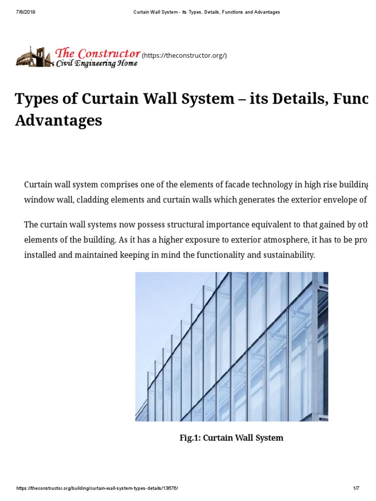 Curtain Wall System - Its Types, Details, Functions and Advantages ...