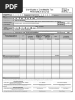 Bir Form 2307 Sample | PDF | Withholding Tax | Corporate Tax