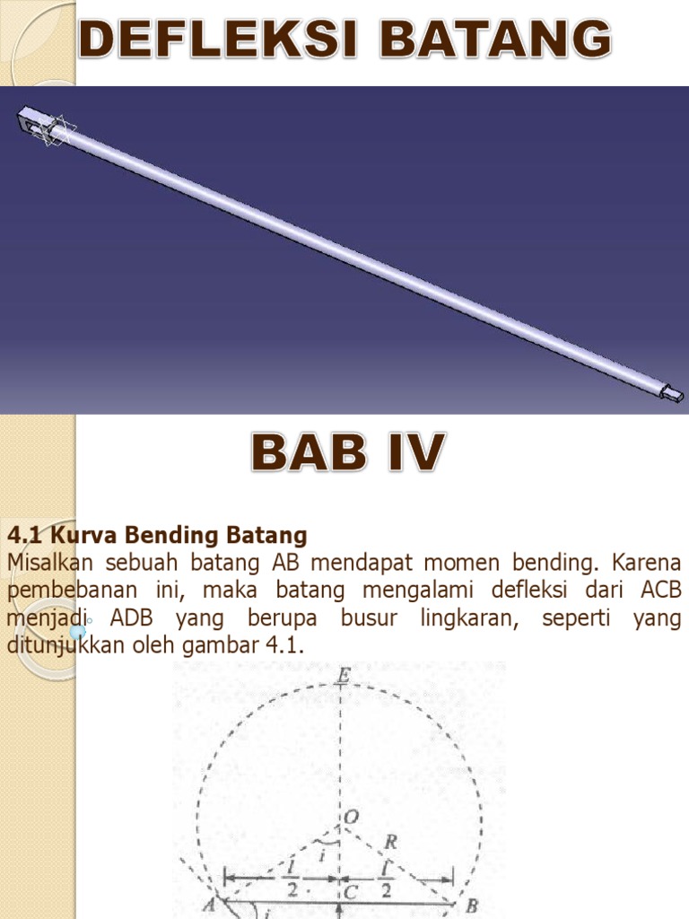 4 Defleksi Batang | PDF | Metode & Bahan Ajar