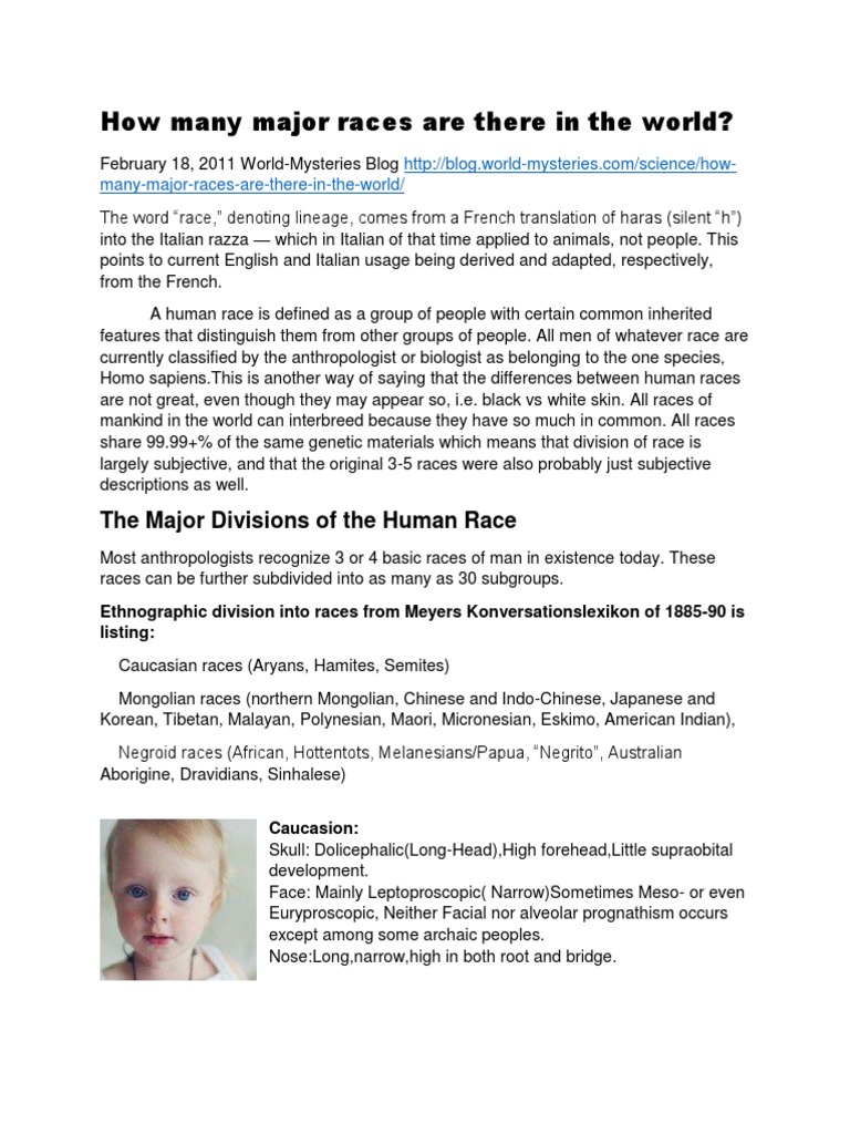 Understanding Human Races | PDF | Race (Human Categorization ...