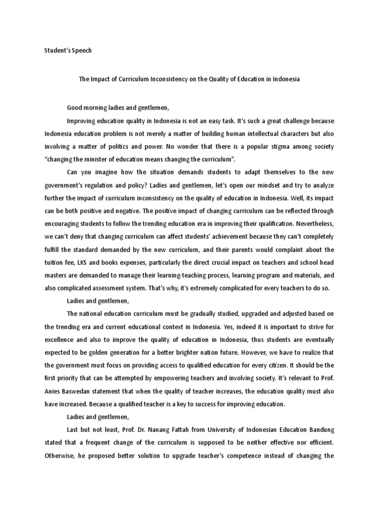 The Impact of Inconsistency Curriculum | PDF | Teachers | Curriculum