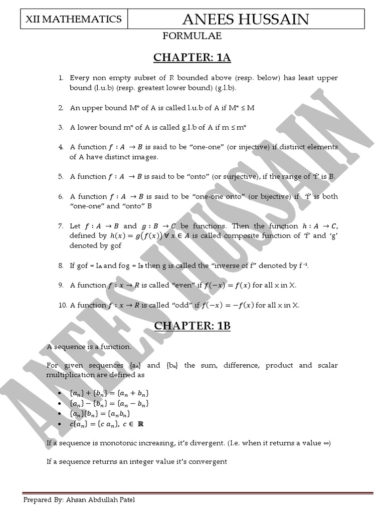 XII Formulae PDF | Download Free PDF | Function (Mathematics) | Circle XII Formulae PDF | Download Free PDF | Function (Mathematics) | Circle