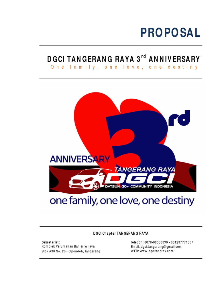 DGCI Tangerang Raya Anniversary | PDF | Griya & Taman
