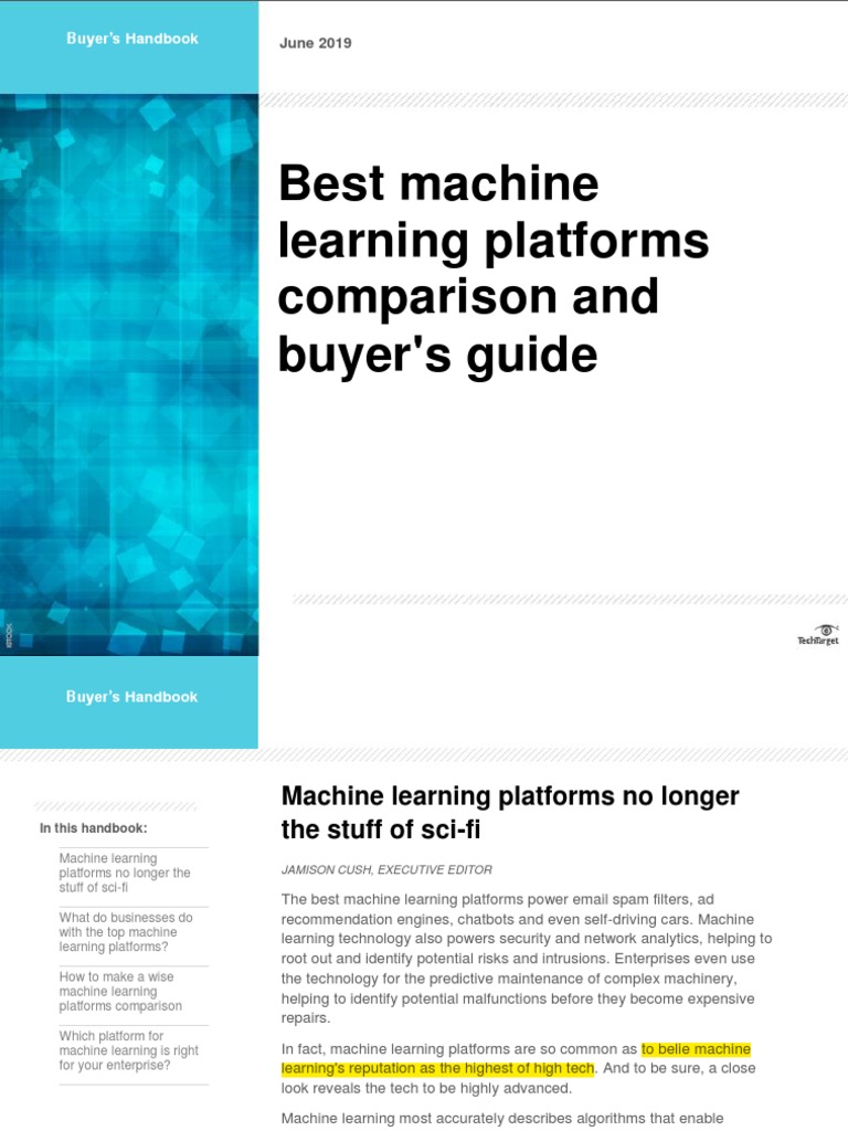 Best Machine Learning Platform Comparison | PDF | Apache Spark ...