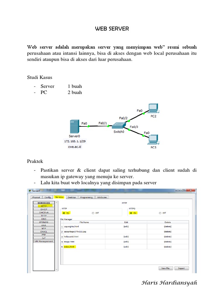 Web Server Cisco Packet Tracer 7.1 | PDF