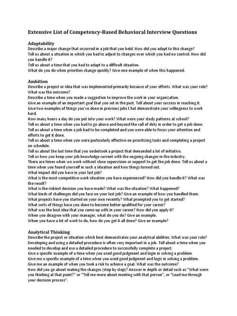 Common Interview Questions | PDF | Persuasion | Leadership