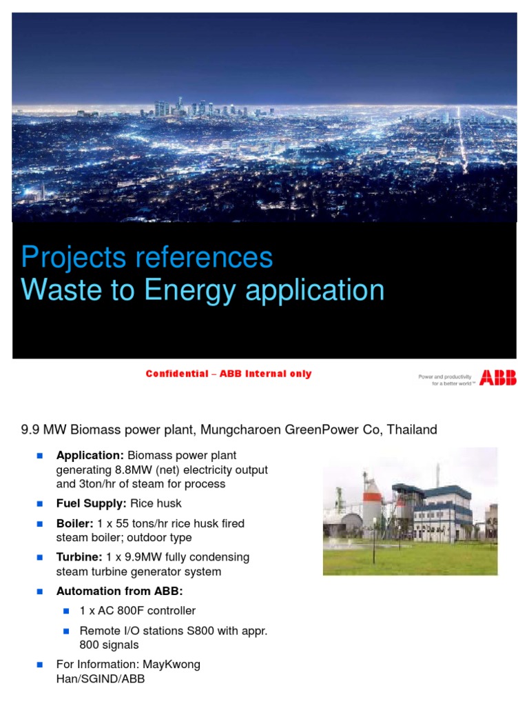 Waste To Energy References | PDF | Steam | Power Station