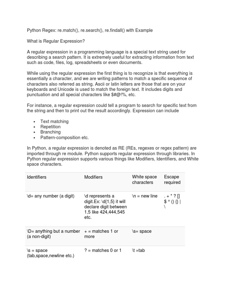 Lecture 9 Python Pdf Regular Expression String Computer Science