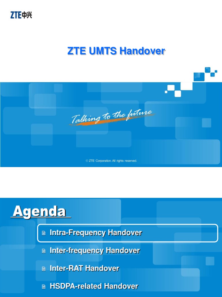 ZTE WCDMA Handover | PDF | High Speed Packet Access | Broadcast Engineering