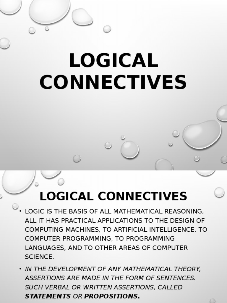 Logical Connectives | PDF | Logic | Reasoning