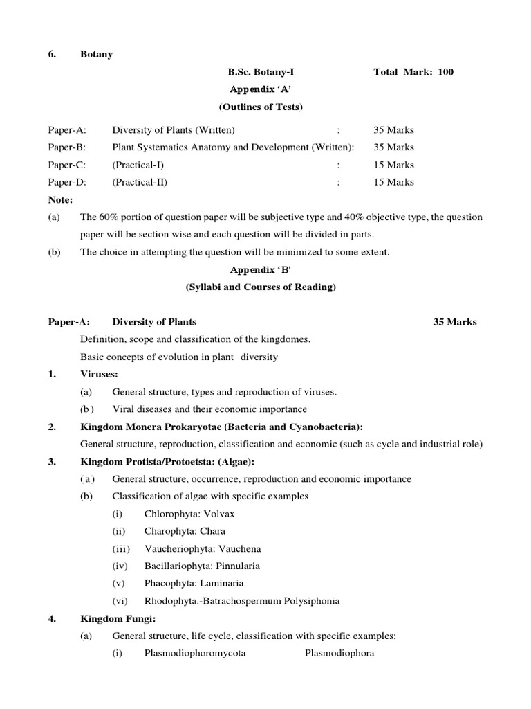 Botany I PDF | PDF | Botany | Taxonomy (Biology)