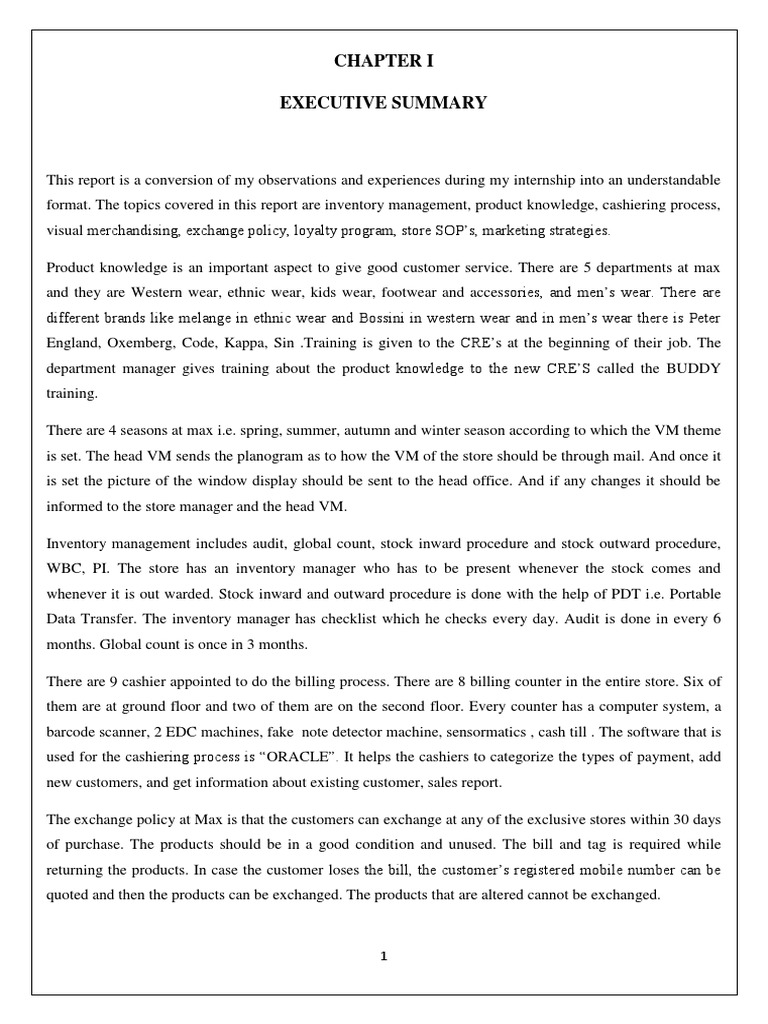 Max Fashion Report PDF Retail Fashion
