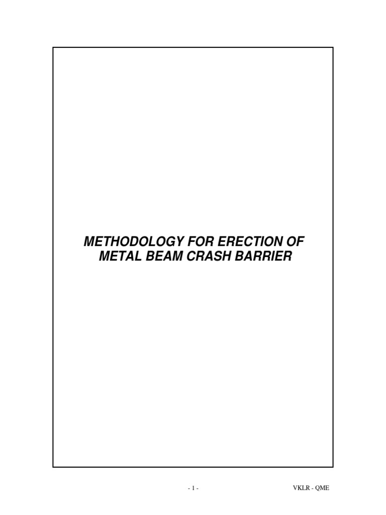 Metal Beam Crash Barrier | PDF | Screw | Civil Engineering