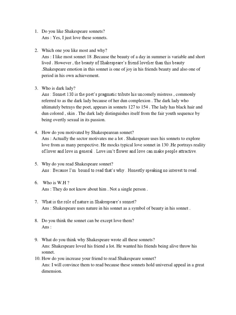 Shakespeare Sonnets | PDF | Shakespeare's Sonnets | Poems