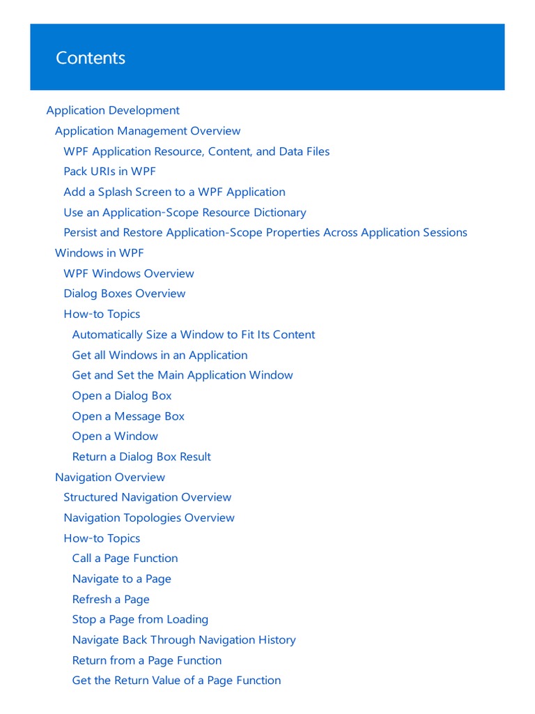 Wpf Pages Pdf Windows Presentation Foundation Extensible Application Markup Language