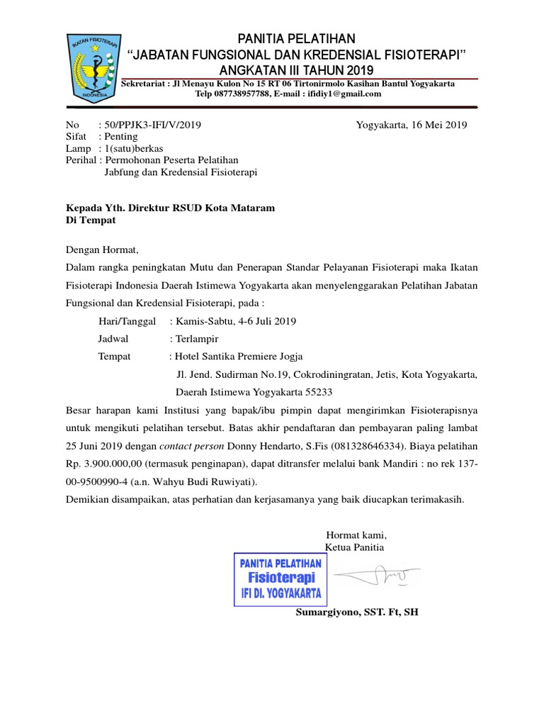 Contoh Surat Undangan Pelatihan | PDF