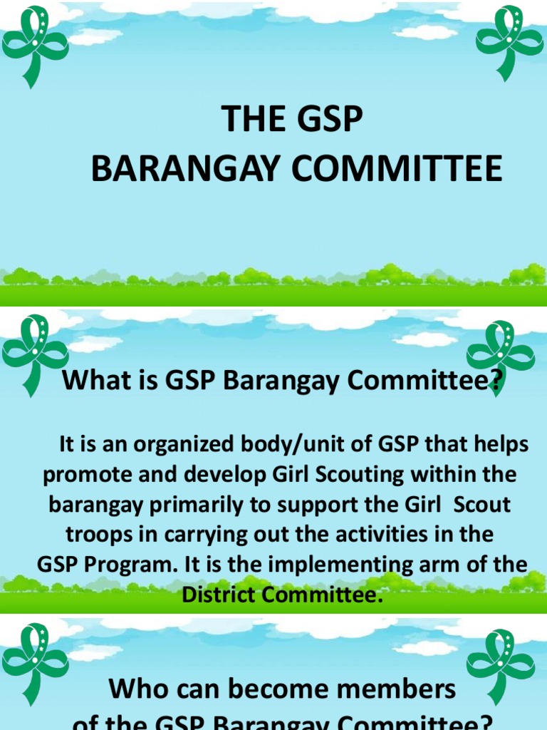GSP Barangay Committee | PDF