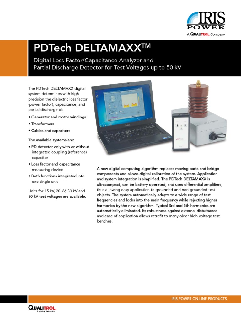 Pdtech Deltamaxx: Digital Loss Factor/Capacitance Analyzer and Partial ...