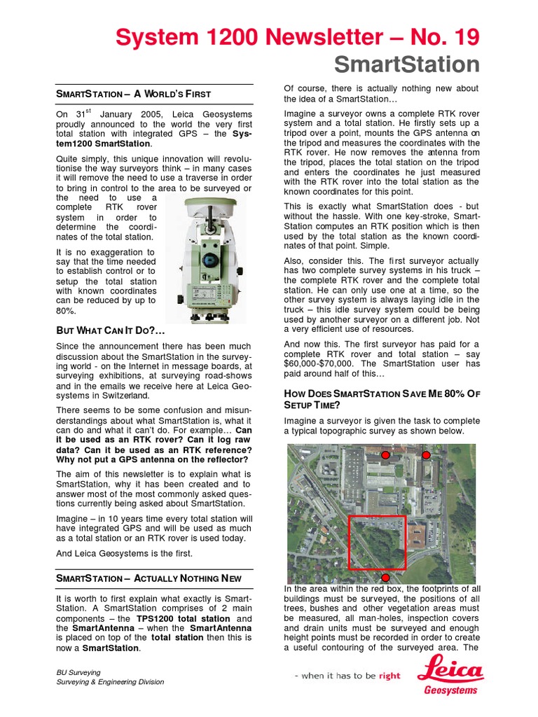 SmartStation: Revolutionizing Surveying | PDF | Surveying | Geomatics