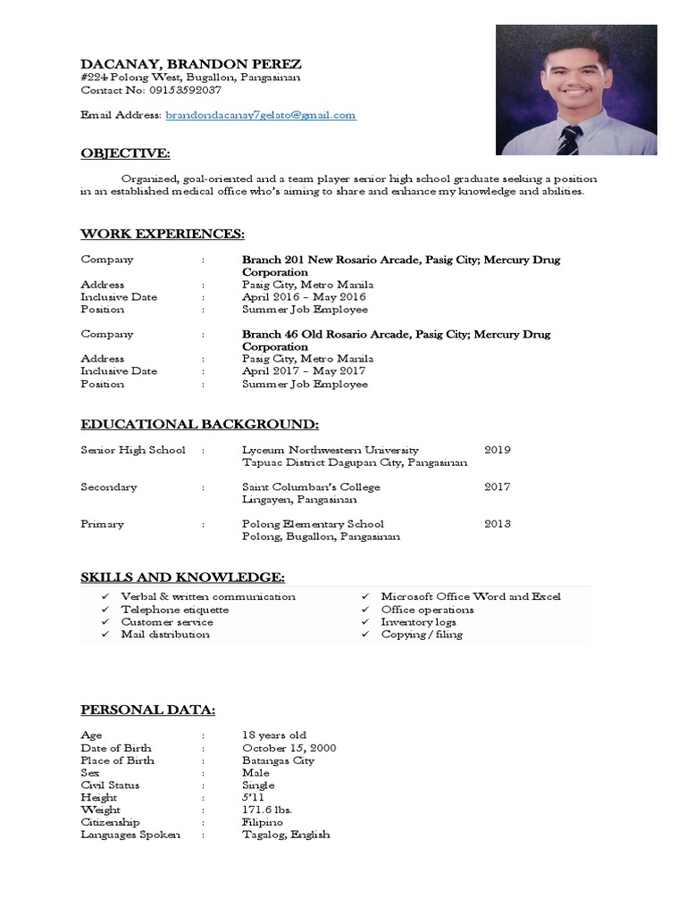 Resume | PDF | Tagalog Language | Communication