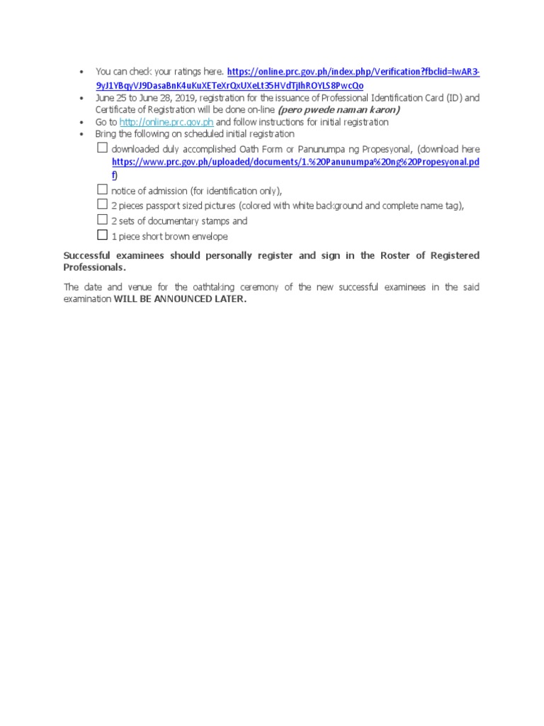 Guide For Initial Registration | PDF