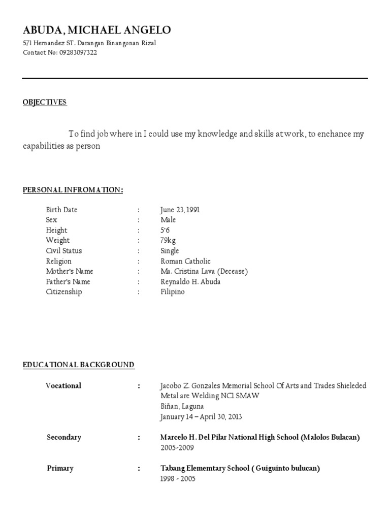 Michael Angelo Abuda Resume | PDF