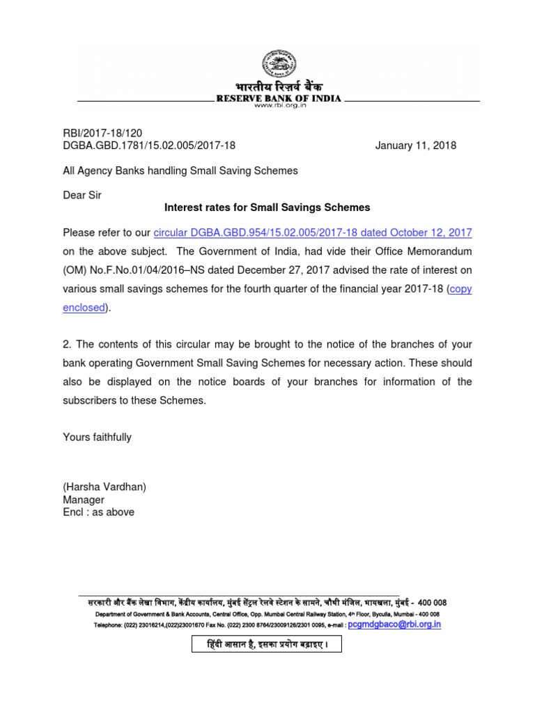 RBI Rate of Interest | PDF