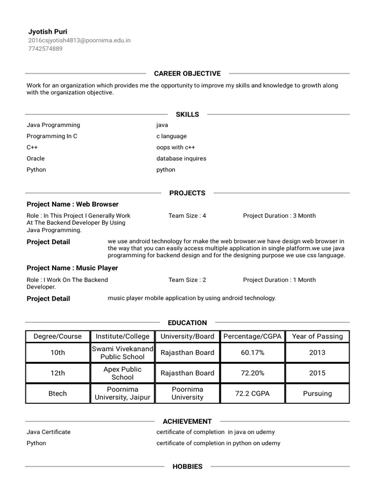 Jyotish Puri: Project Detail | PDF | Java (Programming Language) | Software Development