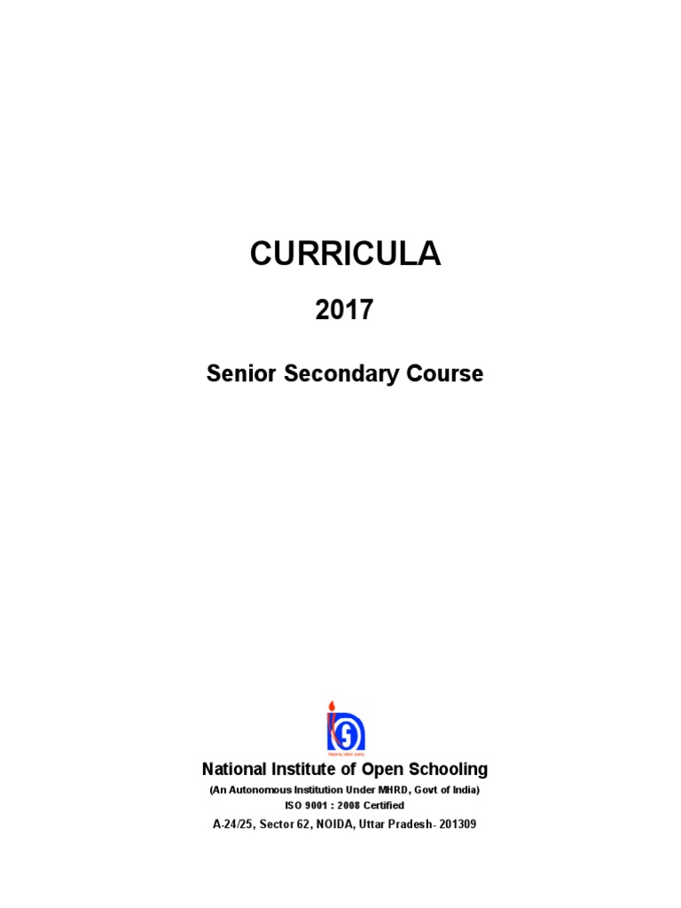 NIOS SR Secondary Curriculum | PDF | Trigonometric Functions | Analytic ...