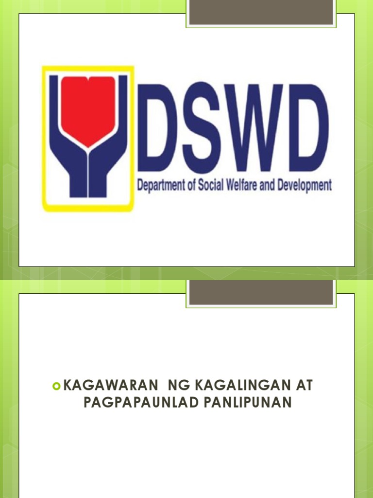 DSWD Presentation | PDF | Social Institutions | Social Science