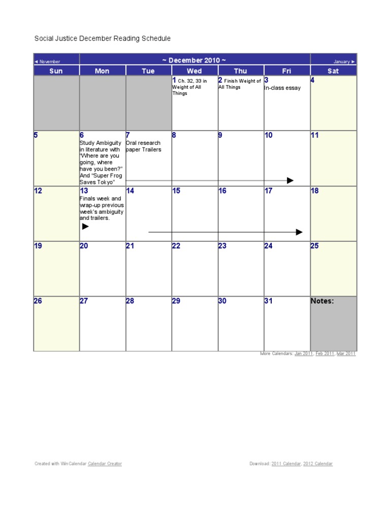 December 2010 Calendar | PDF